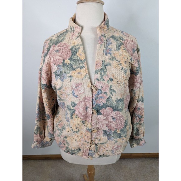 Vintage | Jackets & Coats | Vintage 9s Cottagecore Womens Large Quilted ...